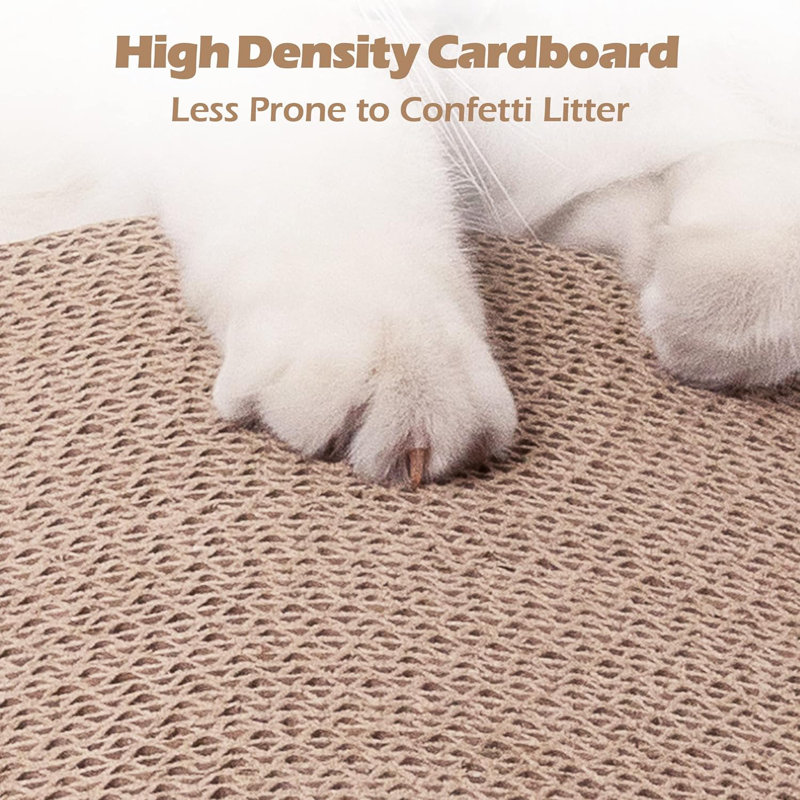 Tucker Murphy Pet™ Cat Scratcher Cardboard Scratching Pad With Catnip 3 Pack | Wayfair